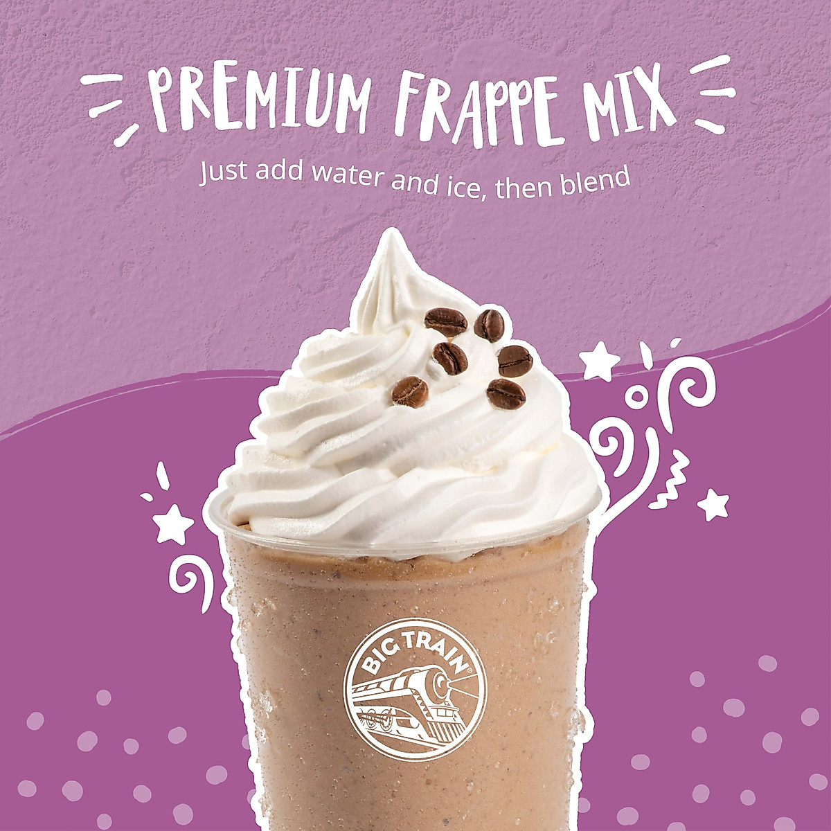 Big Train Blended Ice Coffee Caramel Latte 3 Lb 8 Oz (1 Count), Powdered Instant Coffee Drink Mix, Serve Hot or Cold, Makes Blended Frappe Drinks