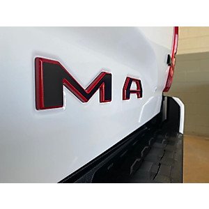 EyeCatcher PRO Premium Tailgate Letter Inserts Compatible with 2016-2023 Tacoma (Black and Red)