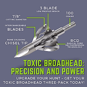 Flying Arrow Archery Toxic Broadhead 3-Pack