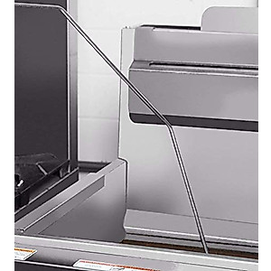 FryOilSaver Co, 25” Deep Fryer Cleanout Rod, Break Up Hardened Oil, Clean Clogged Fryer Drain, Fryer Poker Rod, Angled Shape, Stainless Steel Fryer Cleaning Tool, Declogger Goofer Rod