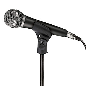 2 Pack Universal Microphone Clip Holder, Microphone Clips with 5/8" Male To 3/8" Female Nut Adapter, for Larger Handle Microphones(Comes with 2 Microphone Cover)