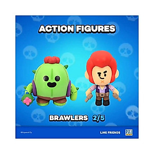 P.M.I. Brawl Stars Action Figures |Spike & Colt 4.5-Inch-Tall Collectibles | Brawl Stars Toys and Playable Mini Toys | Ofically Licensed Toys, Supercell, Gift for Video Gamer - Articulated Figure