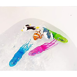 Diving Squid Pool Bath Toys for Kids,Electric Octopus Diving Fish,Torpedo Summer Toys, Swimming Training Pool Game for Learning to Swim,Squid Underwater Toys for Kids and Adults(8.3in,Blue)