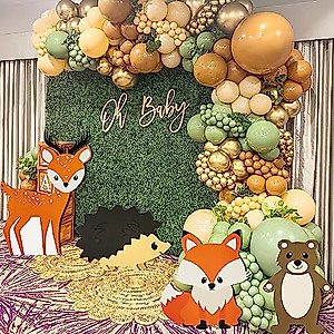 Woodland Baby Shower Decoration 4pcs Cute Animal Cutout Woodland Creatures Forest Animal Theme Decor for Baby Shower Backdrop
