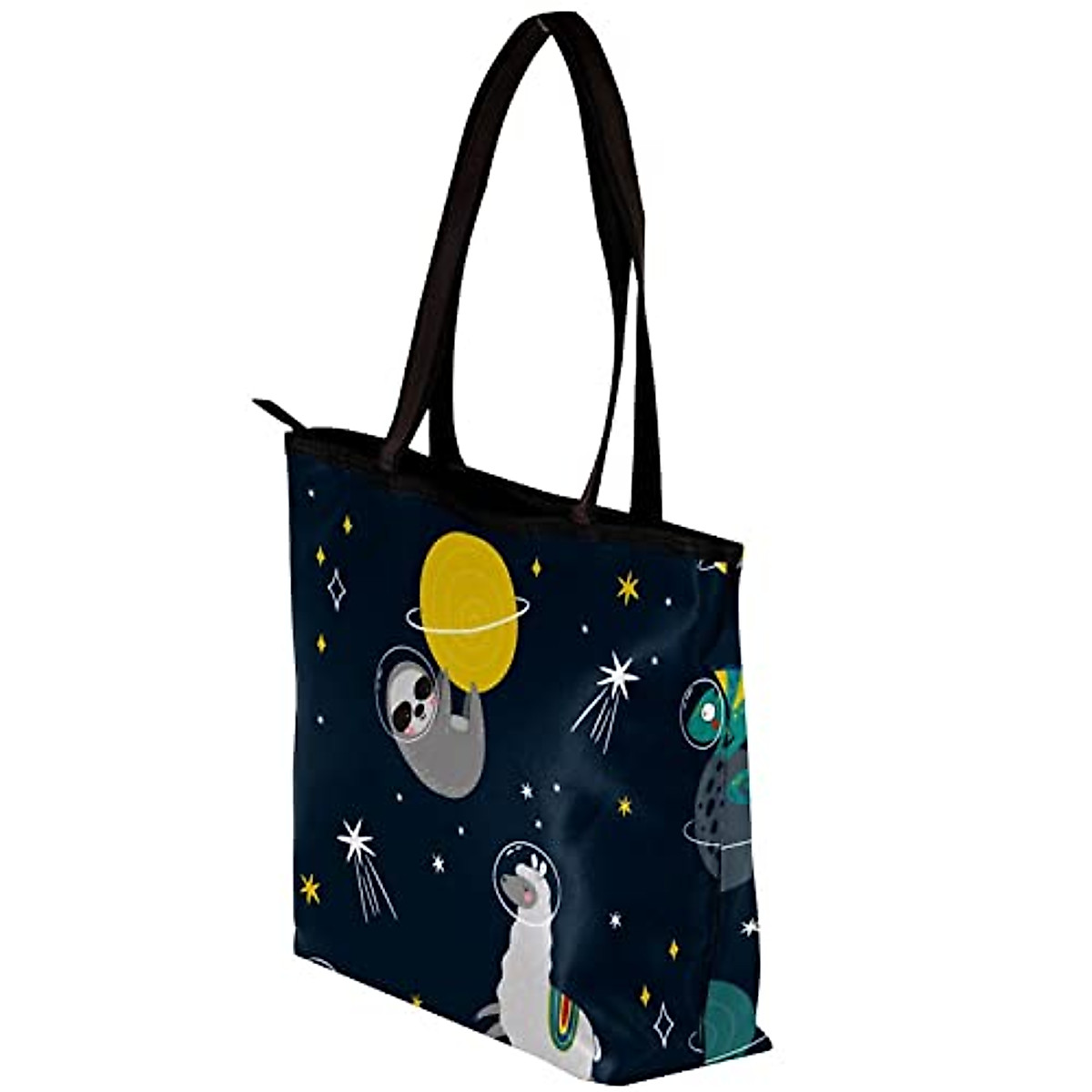 Purses for Women, Tote Bag, Handbags for Women, The Tote Bag, Universe starry sky planet alpaca animals pattern