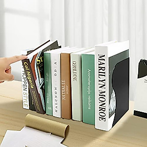 Adjustable Bookends, Book Holders for Shelves, Metal Book Ends for Heavy Books, Extends Up to 17 Inches Used in Office, Desk and School (Black)