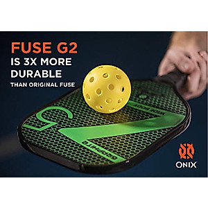 Onix Fuse G2 Outdoor Pickleball Balls - Yellow and Neon Pickleballs - 3 and 6 Packs of Pickleball Balls