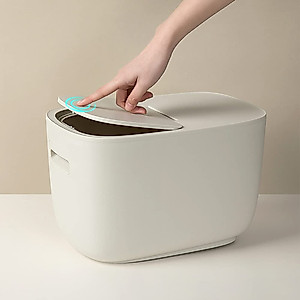 qqqqqq Airtight Food Storage Containers Large Capacity Storage Container for Storing Flour, Rice,Grains, Vegetables(Beige)