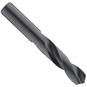 Chicago Latrobe 157 High-Speed Steel Short Length Drill Bit, Black Oxide Finish, Round Shank, 118 Degree Conventional Point, 9/16" Size (Pack of 1)