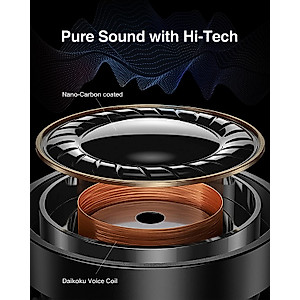 Luxtude CX1 Earphones Wired Earbuds in-Ear Monitor Headphones, Tangle-Free MMCX Corded Noise-Isolating IEM Ear Phones, HiFi Sound DD Bass Driven Sound, Carry Case, Ear Buds Tips (Clear Brown, No Mic)