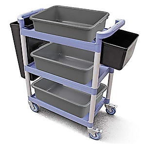 Cand Grey Commercial Bus Tubs, 13 L Plastic Bus Box/Wash Basin, 4 Packs