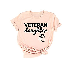 Women's Veteran Daughter T-Shirt, Proud Army Daughter T-Shirt, American Flag Military Gift, Vintage Men's Vietnam Veteran T-Shirt, Dad Grandpa Clothes