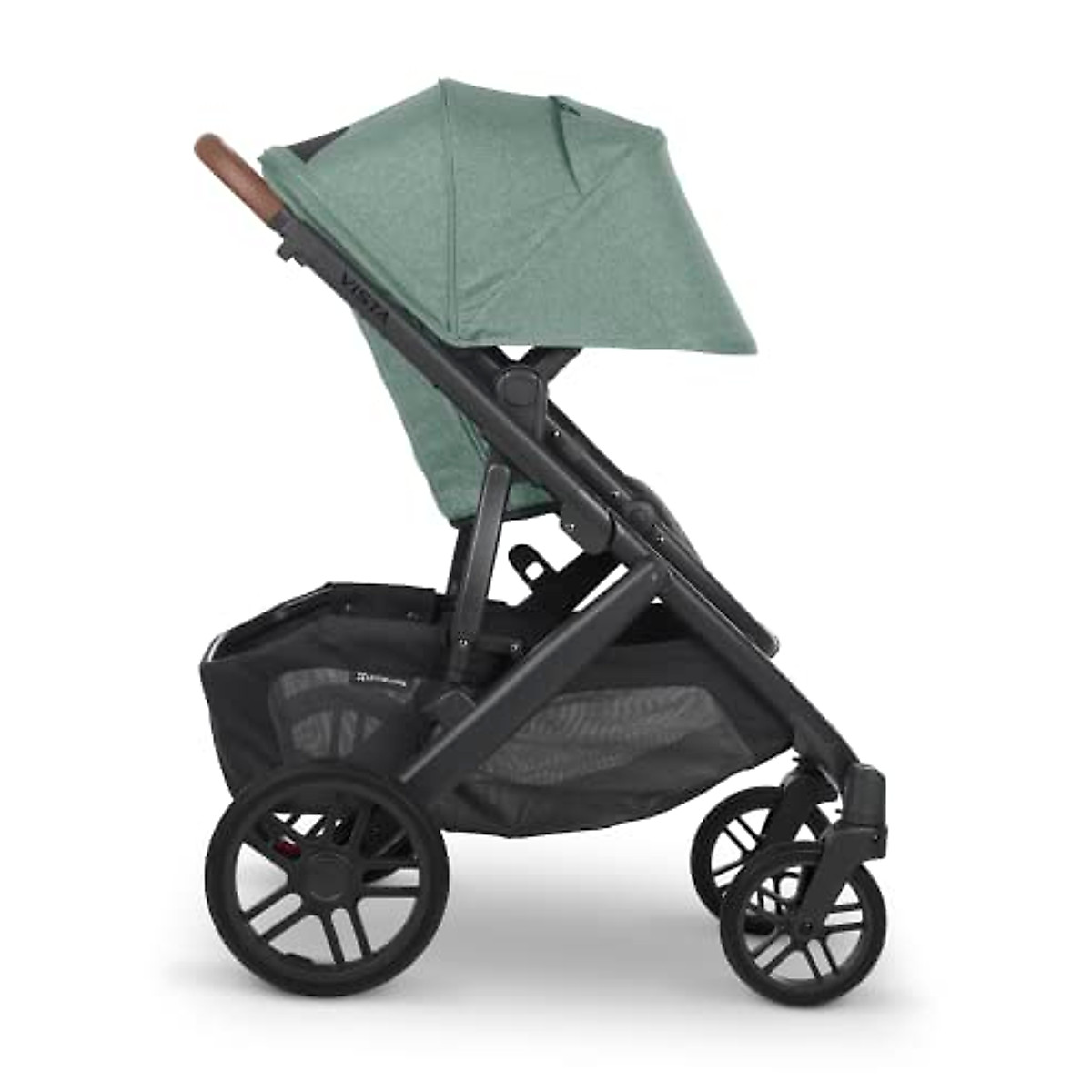 Vista V2 Stroller - Gwen (Green Melange/Carbon/Saddle Leather) + MESA V2 Infant Car Seat - Jake (Charcoal)