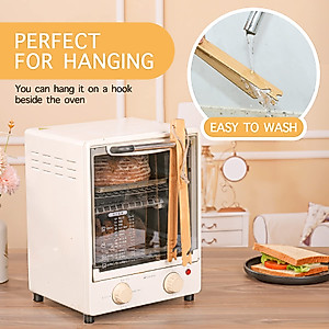Recsrdce （11 inches Oven Rack Puller， bamboo cooking tongs, Salad pliers，toaster tongs）and（8inches Cream spatula,mini serrated knif,Wooden handle/Stainless steel spatula blade ）