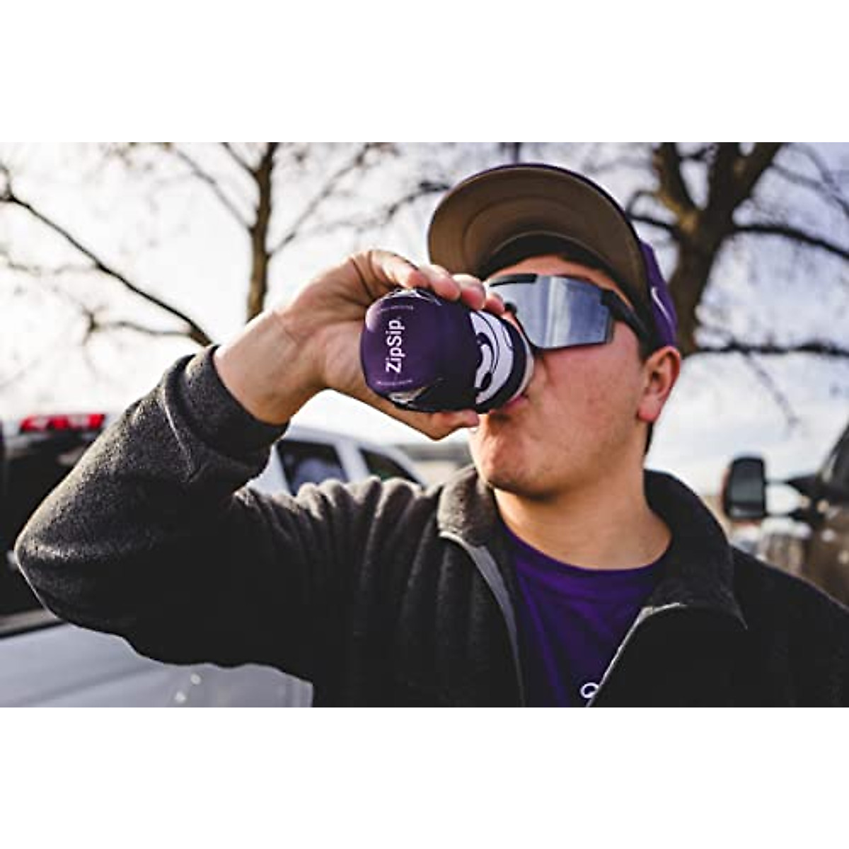ZipSip Kansas State University Wildcat Adjustable Koozies All in 1 - Reusable Can Cooler Insulated - Beer Coozies for Bottles, Cans and Slim Cans - Iced Coffee Sleeve - Neoprene Sleeve (Purple)