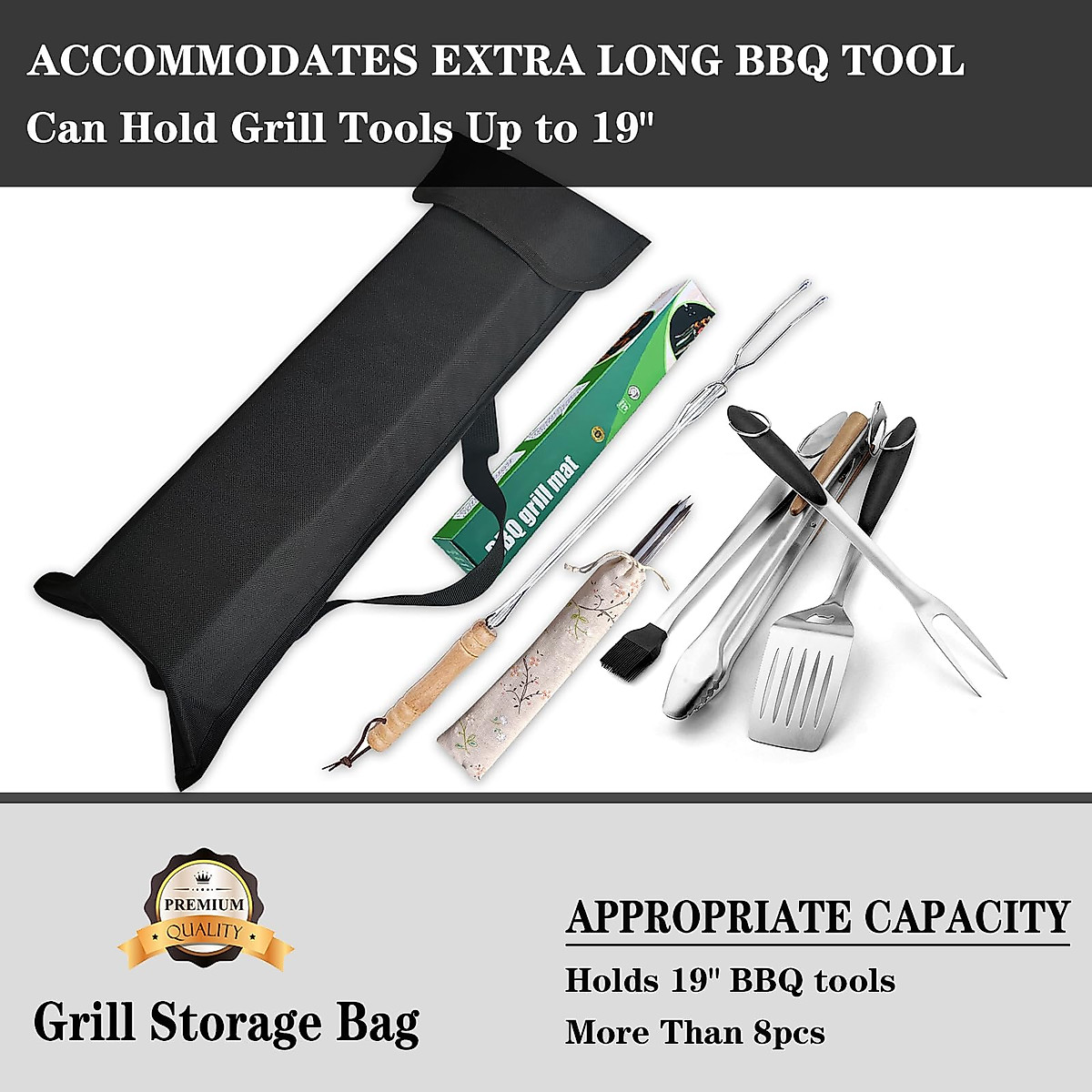 Rilltowpe BBQ Storage, BBQ Bags for Outdoor Grilling, BBQ Tool Storage, BBQ Hardware and Tools BBQ Bags, Portable BBQ Bags for Camping and Hiking BBQs.