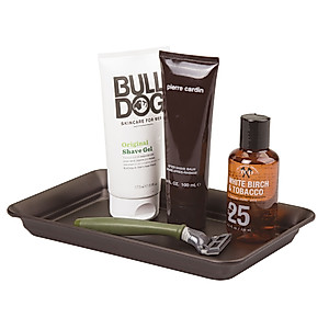 iDesign Countertop Guest Towel Tray, Bathroom Vanity Organizer-Set of 4, Bronze 4 Count