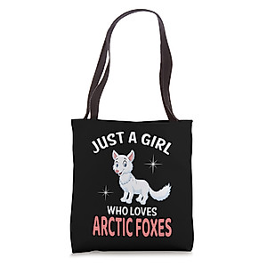 Just A Girl Who Loves Arctic Foxes I Kids I Girl Fox Tote Bag