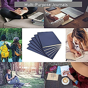 Simply Genius A5 Notebooks for Work, Travel, Business, School & More - College Ruled Notebook - Softcover Journals for Women & Men - Lined Note Books with 92 pages, 5.5" x 8.3" (Navy, 6 pack)
