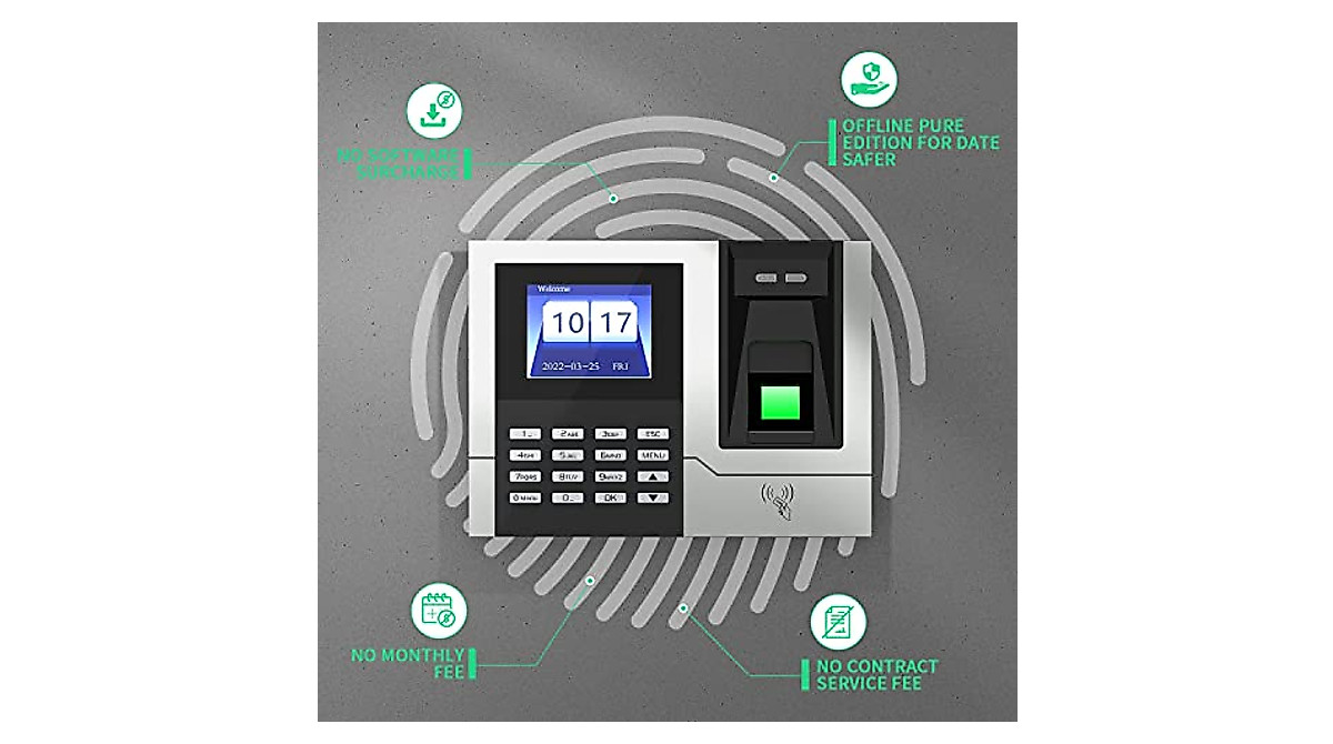SVANTTO Time Clock: Finger Scan & RFID for Small Businesses