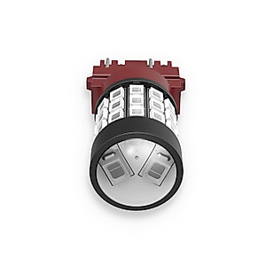 Alla Lighting Newly Upgraded 3156 3157 Red LED Bulbs, Brake Stop Tail, Turn Signal Lights for Cars, Trucks, Motor, Super Bright 3056 3057 4157 3047 LL 4057 3457-K-X 12V SMD LED Lamps