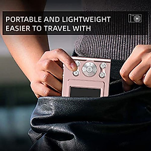 Digital Camera 4K Ultra HD Mini Camera, Rechargeable Students Compact Camera 16X Digital Zoom, Kids Digital Camera, 1080P Vlogging Camera, Compact Point and Shoot Camera for Adult Beginners