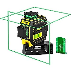Firecore Laser Level Self Leveling 2x360 Green Beam Dual Plane Leveling and Alignment Laser Tool for Construction and Picture Hanging, Magnetic Pivoting Base Included(F92T-XG)