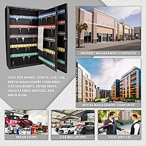 Barska AX11824 Key Lock 200 Position Adjustable Key Cabinet Lock Box Black,Medium