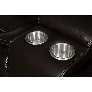 Blackjack Furniture Marsden Modern Leather Air Reclining Living Room Sectional, Brown