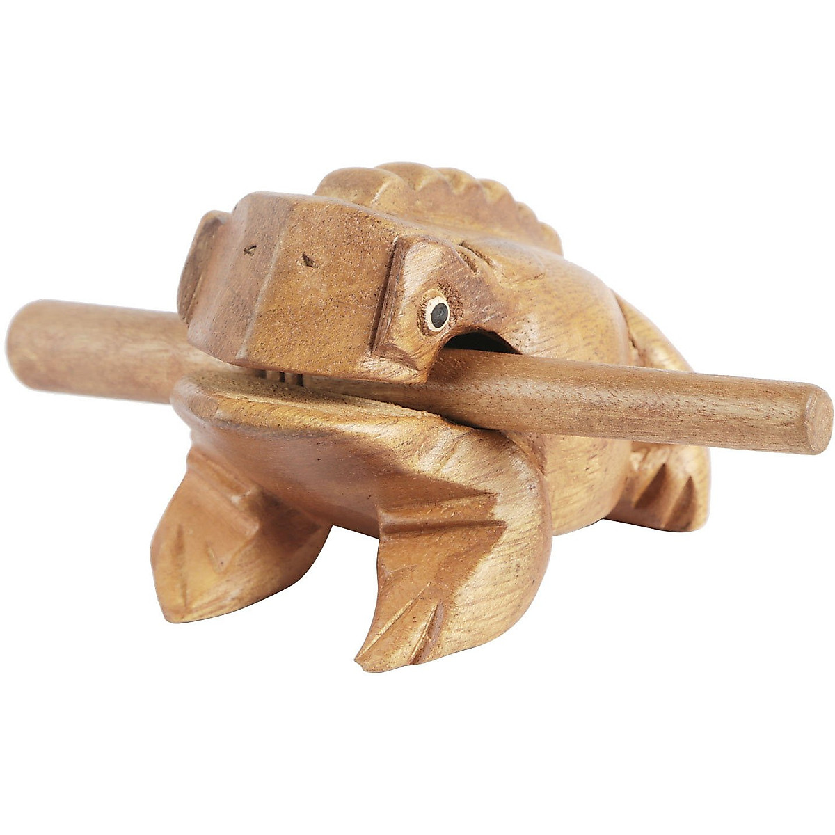 GPCT [Wooden Frog Croak Guiro Toy. 4 Inch Medium Size, Sophisticated Craftsmanship, Croaking [Loud Sound] Frog Percussion Instrument- (Mango Wood)