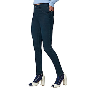 Hue Women's Plus-size Ultra Soft High Waist Denim Leggings Sockshosiery, -black Indigo Wash, 2X