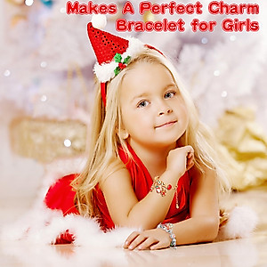 Advent Calendar 2023 Bracelets for Girls with 24 Days Christmas Countdown Calendar, 24pcs DIY Charm Jewelry Making Kit, Christmas Gift for Kids Teens Women