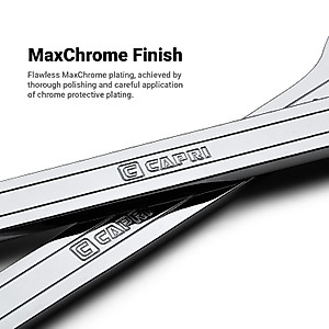 Capri Tools Super-Thin Open End Wrench Set, Metric, 6 to 19 mm, 7-Piece (11850-7MRK)