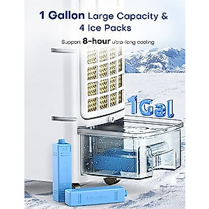 TEMEIKE Portable Air Conditioner, 3-IN-1 Evaporative Air Cooler Windowless, 4 Modes & 3 Speeds Personal Swamp Cooler w/Humidifier, Remote & 12H Timer, Evaporative Cooler for Room Home Office, 22-Inch