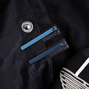 Samior GP035 Small Slim Folding Pocket Flipper EDC Knife, 3.5 inch M390 Black Tanto Blade, Lightweight Marble Carbon Fiber Handle Liner lock, Gentleman's EDC Knives, 1oz