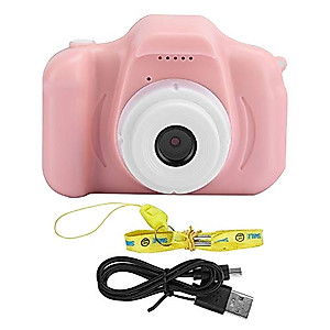 Kids Camera 2.0 Inch 1080P Selfie Kids Camera with 32GB Card, Mini Rechargeable Kids Camera, Ideal Gift for 3-9 Years Old Kids (Pink - Puqing Version)