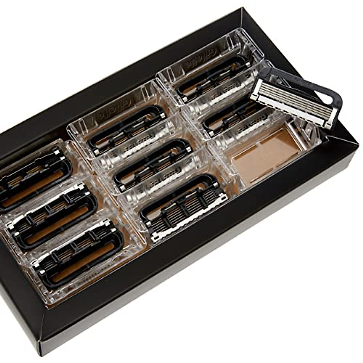 Gillette Labs Razor Blades Men, Pack of 9 Razor Blade Refills, Compatible with GilletteLabs with Exfoliating Bar and Heated Razor