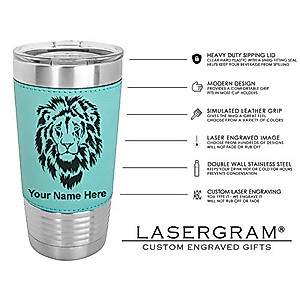 LaserGram 20oz Vacuum Insulated Tumbler Mug, PA Physician Assistant, Personalized Engraving Included (Faux Leather, Teal)
