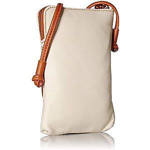 Monahay Small Italian Leather Cross Body Cell Phone and Passport Travel Pouch Bag MH9723 … (Metallic Gold)