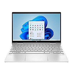 HP Envy X360 2-in-1 13.3" OLED Touchscreen Laptop, Intel Evo Core i7-1195G7, Intel Iris Xe Graphics, 8GB DDR4 RAM, 1TB PCIe SSD, Backlit, Fingerprint, Win11 Home, Silver, with MTC Stylus Pen