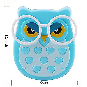 FuWinet 2 PCS Owl LED Plug in Night Light for Kids- Wall Lamp Take Good Care Children Sleep Light Sensor Auto Controlled Nightlights for Baby Nursing (Blue+Pink)