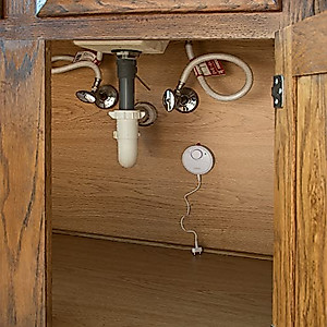 SABRE Water Leakage Alarm, 110 dB Alarm, Audible Up To 1,500-Feet (457-Meters), All Direction Water Sensor, High and Low Volume Settings, Battery Test Button