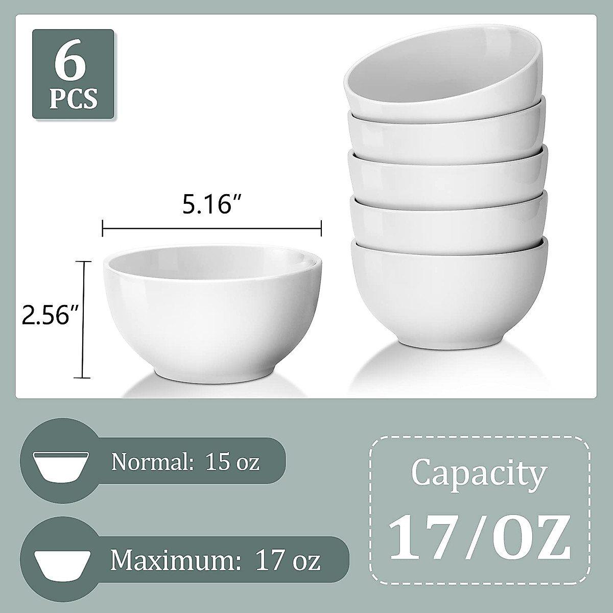 Yedio Pasta Bowls and Porcelain Bowls Set Bundle