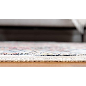 Unique Loom Narenj Collection Classic Traditional Medallion Textured Design Area Rug, 8 x 10 ft, Ivory/Tan