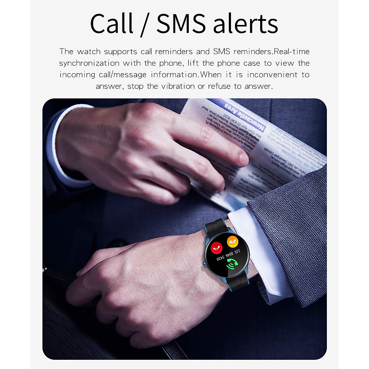 SYSMARTS Fitness Trackers,Health Sports Smart Watch with Heart Rate & Sleep Monitor,Calorie Step Counter,1.3" Touch Screen,IP68 Waterproof Pedometer Activity Trackers for Women Men (Dark Blue)