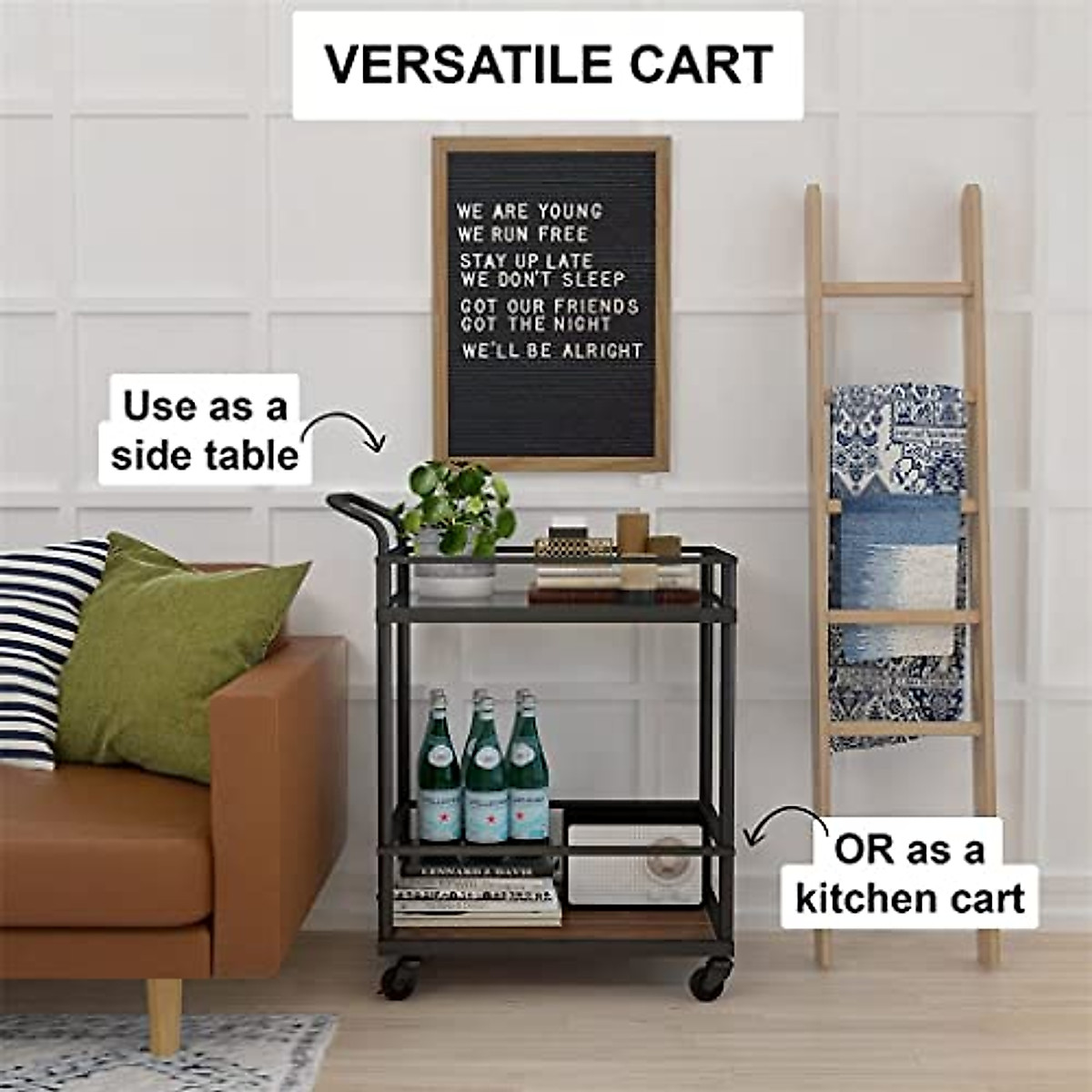 JYDQM Kitchen Trolley 3/4 Tier Bedroom Snacks Cart Bathroom Storage Rack with Wheels Househlod Standing Shelf