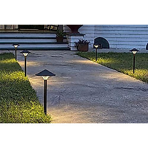 Neanete Low Voltage Landscape Replacement led Light Bulb 12v T5 T10 Wedge Base 25W Equivalent 1.5W 240lm for Garden Path Light Deck Light,Walkway Lawn Light warmwhite 3000K Pack of 6