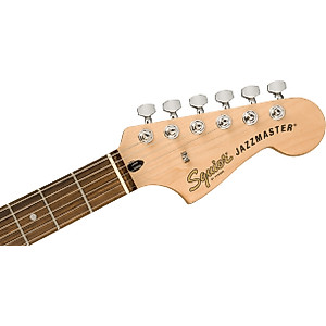 Fender Squier Affinity Jazzmaster - Metallic Black Bundle with Frontman 10G Amplifier, Instrument Cable, Gig Bag, Tuner, Strap, Picks, and Austin Bazaar Instructional DVD