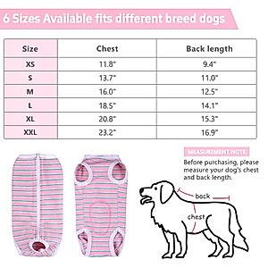 Dog Surgical Recovery Suit, Spay Recovery Suit for Dogs Cats, Post Surgery Dog Onesie for Male Female, Soft Comfortable & Breathable (Black Stripe-S)