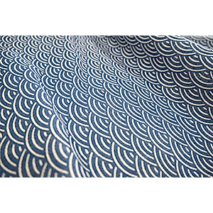 MIKURA Double Gauze Tenugui, Japanese Towel, Seigaiha (Navy)